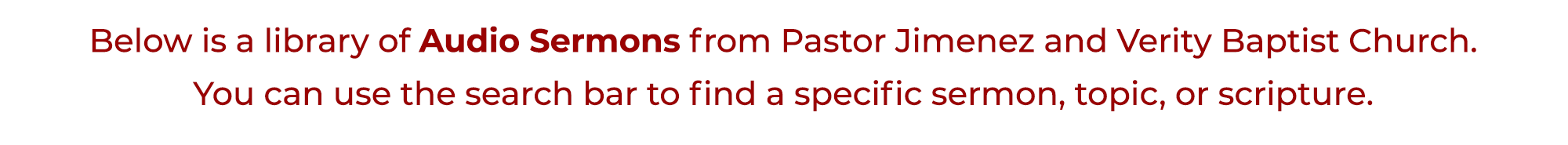 Preaching | Verity Baptist Church